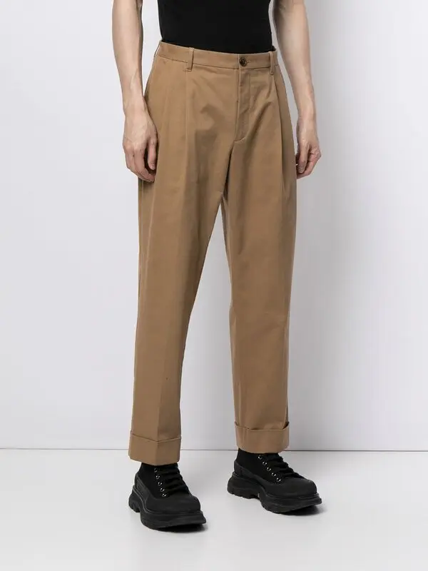 PORTS V Turned-hem Straight-leg Trousers