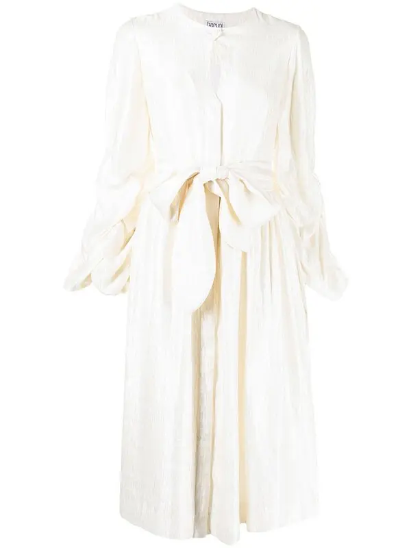 BARUNI Belted Midi Dress - White