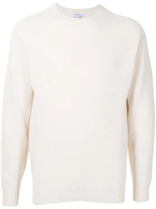 Sunspel Crew-neck Wool Jumper - White