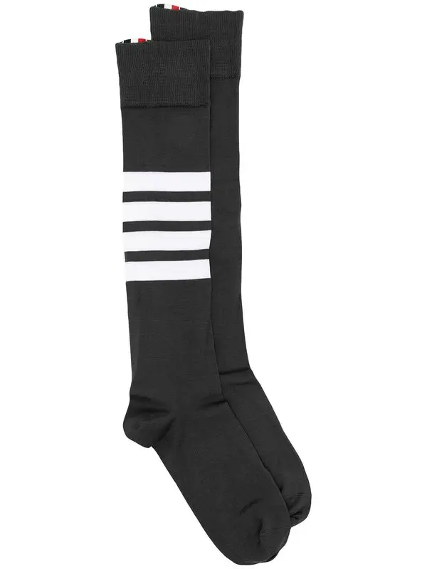 Thom Browne 4-bar Stripe Socks - Grey