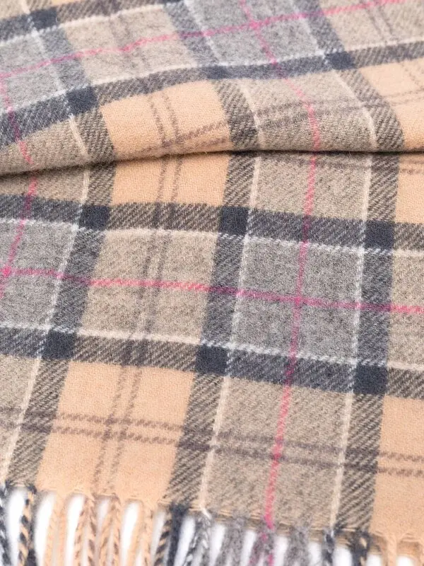 Barbour Tartan Check Print Scarf - Neutrals
