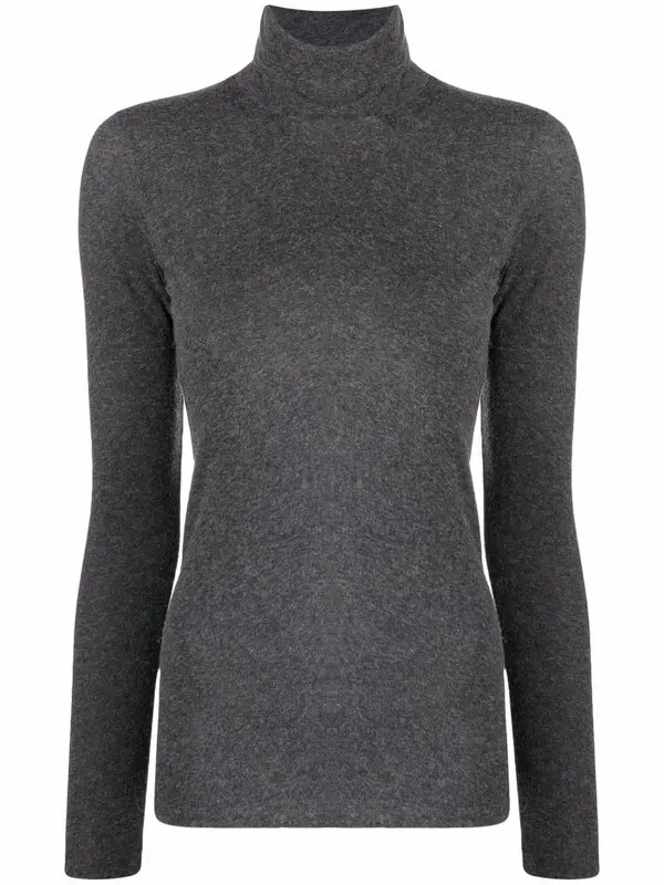 Majestic Filatures Roll Neck Jumper - Grey