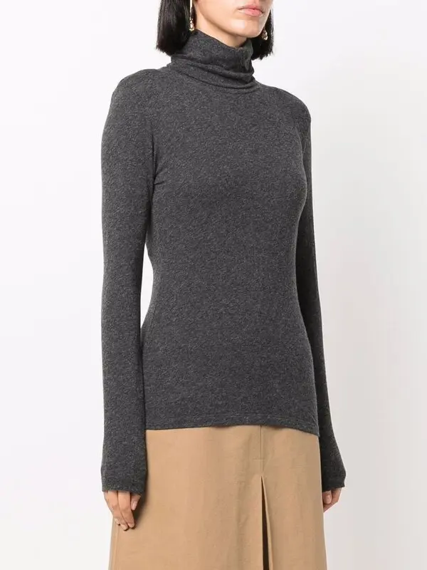 Majestic Filatures Roll Neck Jumper - Grey