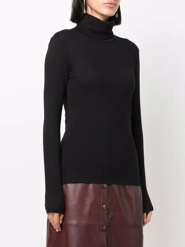 Majestic Filatures Roll Neck Jumper - Black