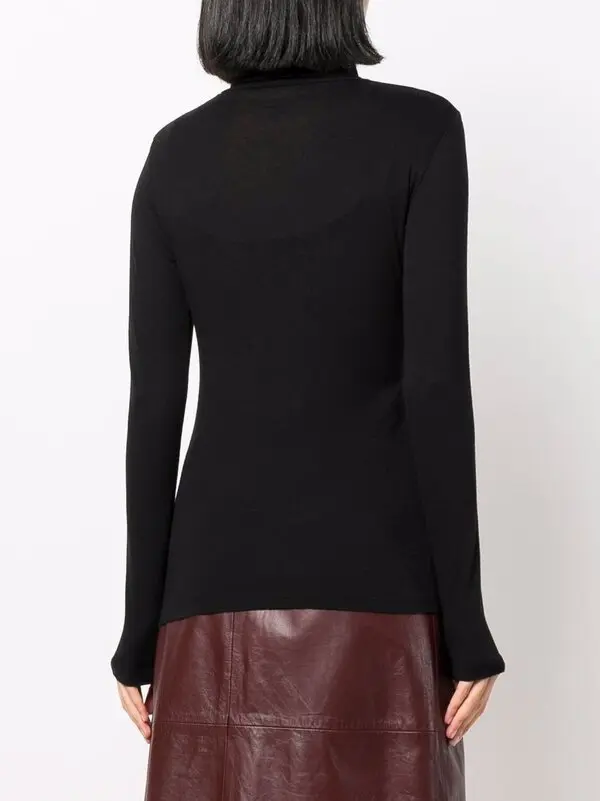 Majestic Filatures Roll Neck Jumper - Black