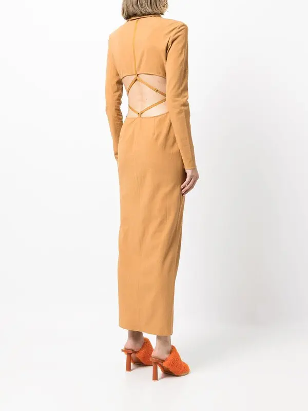 Jacquemus Obiou Fitted Long Dress