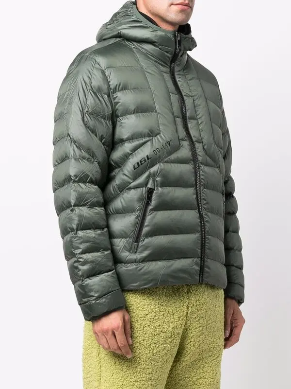 Diesel® W-Dwain-21 Water-Repellent Padded Jacket In Green - 42