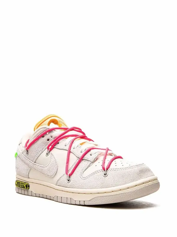 Nike X Off White Dunk Low Lot 17 Sneakers - Grey