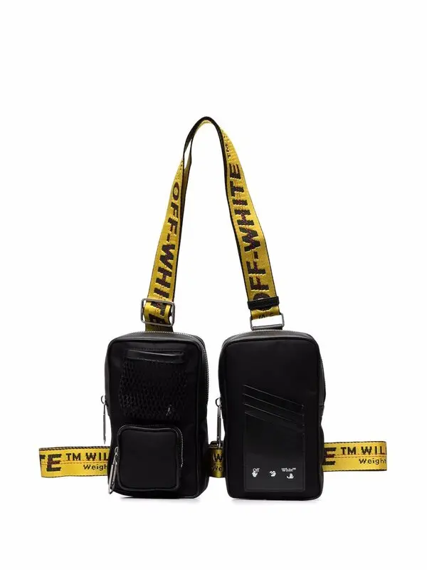 Off-White Double Pouch Shoulder Bag - Black