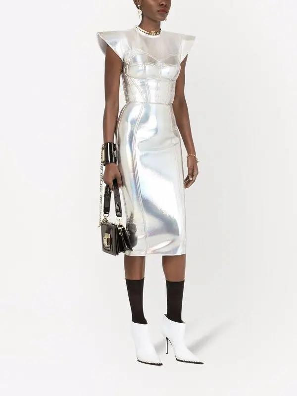 Dolce & Gabbana Metallic-effect Bustier Dress