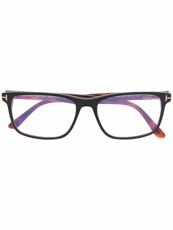 TOM FORD Tortoiseshell-effect Square-frame Glasses - Black