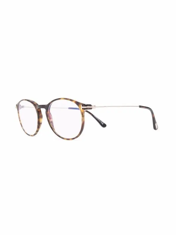 TOM FORD Tortoiseshell Round-frame Glasses