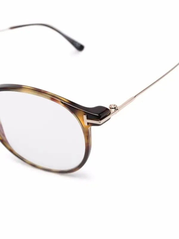 TOM FORD Tortoiseshell Round-frame Glasses