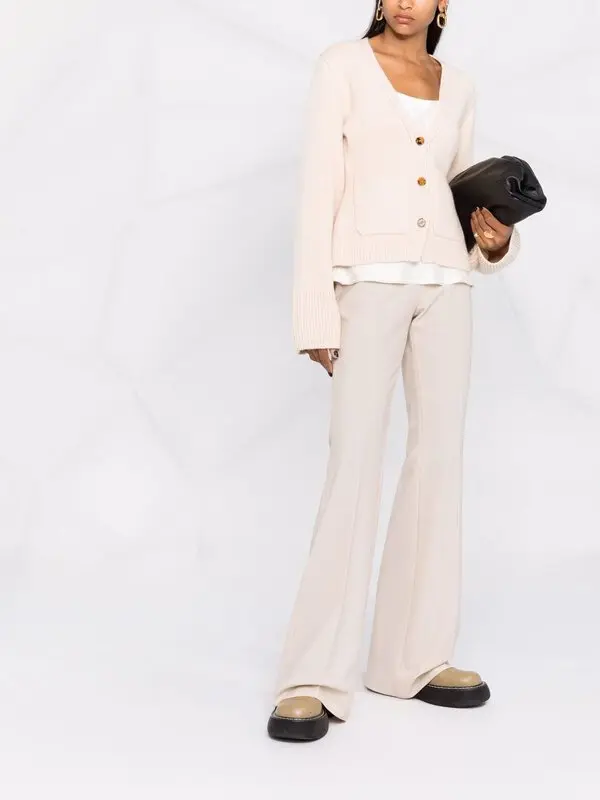 Khaite Scarlet V-neck Cashmere Cardigan - Neutrals