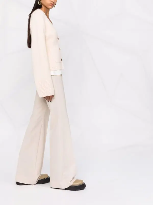 Khaite Scarlet V-neck Cashmere Cardigan - Neutrals