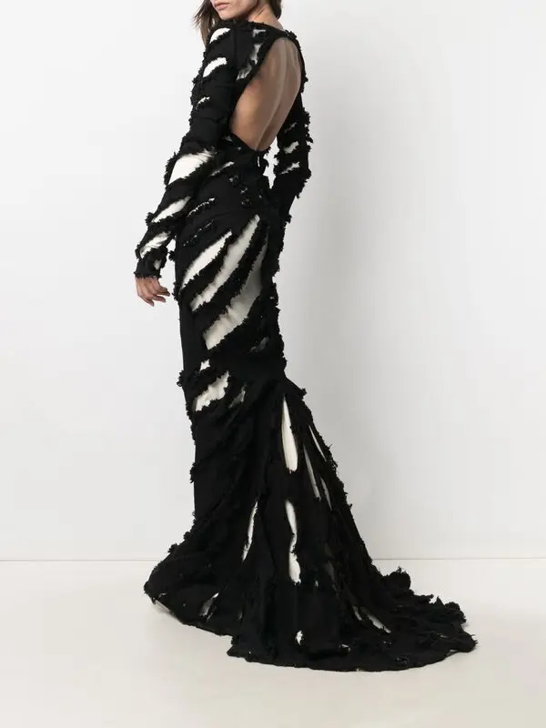Rick Owens Distressed Rip-detail Gown