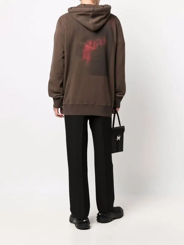 1017 Alyx 9sm Painterly Print Hoodie - Brown