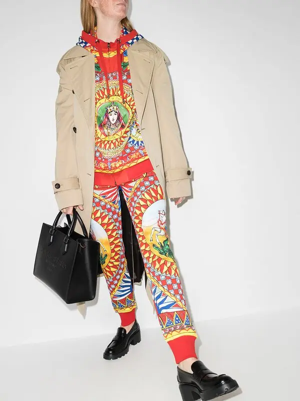 Dolce & Gabbana Caretto Print Jogging Trousers - Red