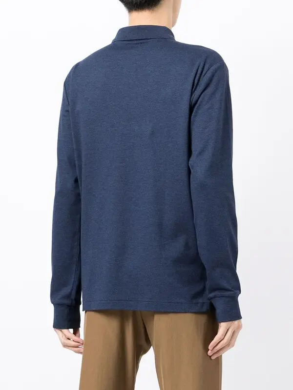 Polo Ralph Lauren Logo-embroidered Long-sleeve Polo Shirt - Blue