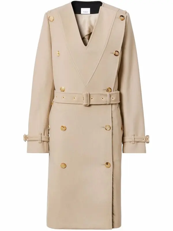 Burberry Double-breasted Trench Coat - Neutrals