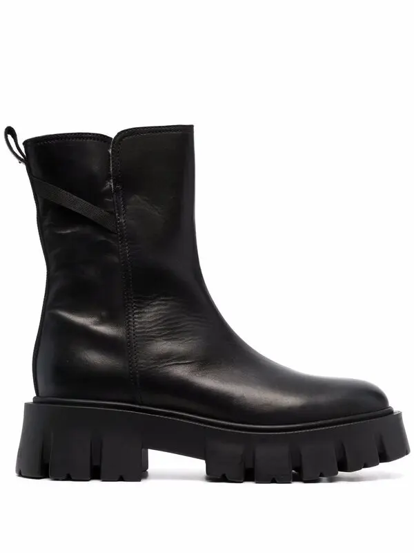 Premiata Leather Shearling Boots
