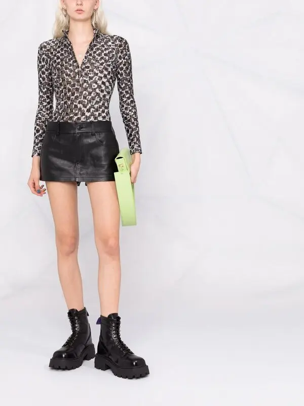 Alexander Wang Low-rise Leather Mini Shorts