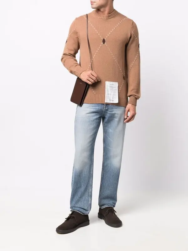 FRAME Washed Straight-leg Jeans