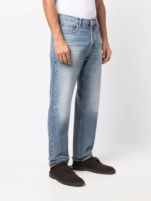 FRAME Washed Straight-leg Jeans