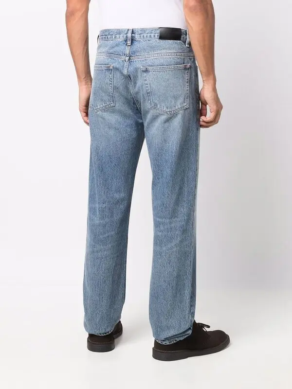 FRAME Washed Straight-leg Jeans