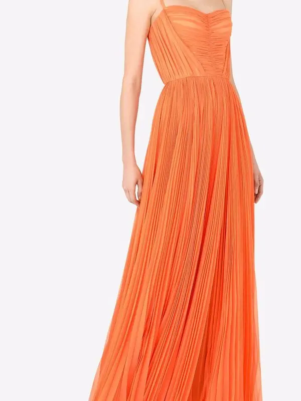 Dolce & Gabbana Pleated Chiffon Maxi Dress