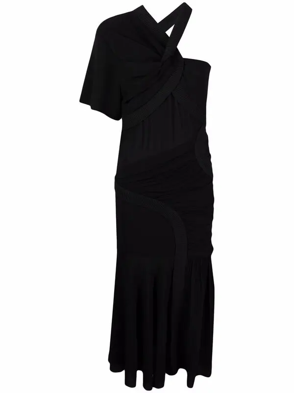 Stella McCartney Single-sleeve Midi Dress