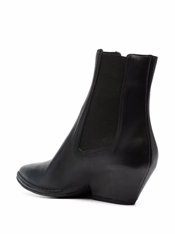 DEL CARLO Mid-heel Leather Ankle Boots