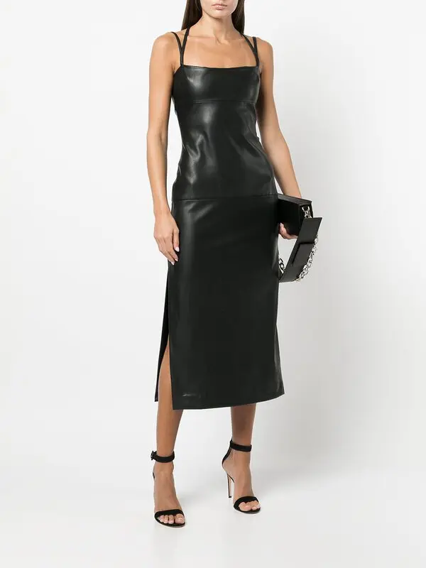 Alexis Jacqueline Faux-Leather Dress - Black | Editorialist