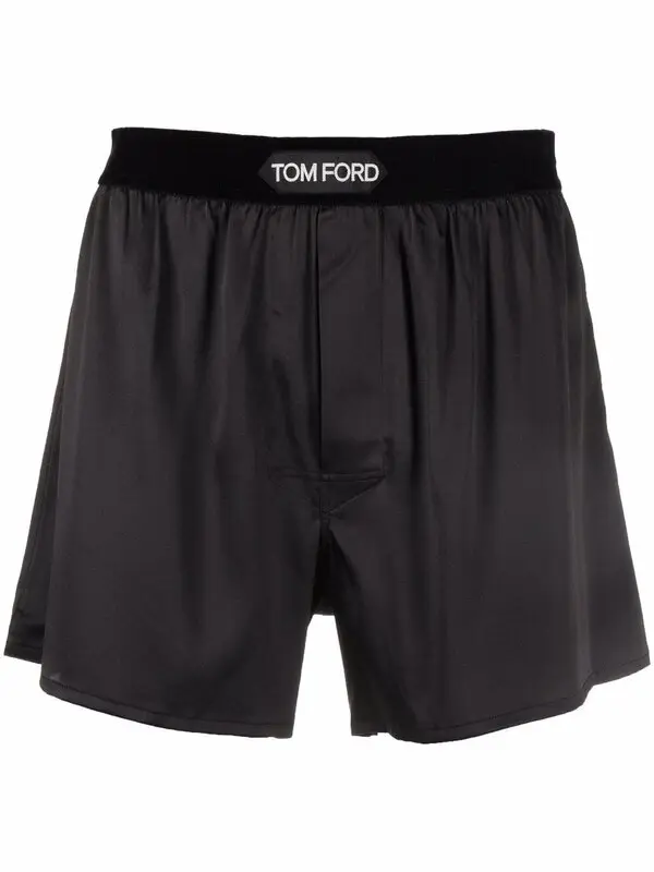 TOM FORD Logo-patch Boxer Briefs - Black