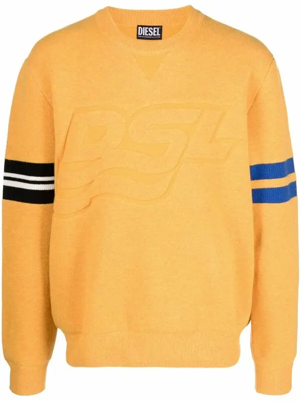 DIESEL® Debossed Logo Jumper - Yellow