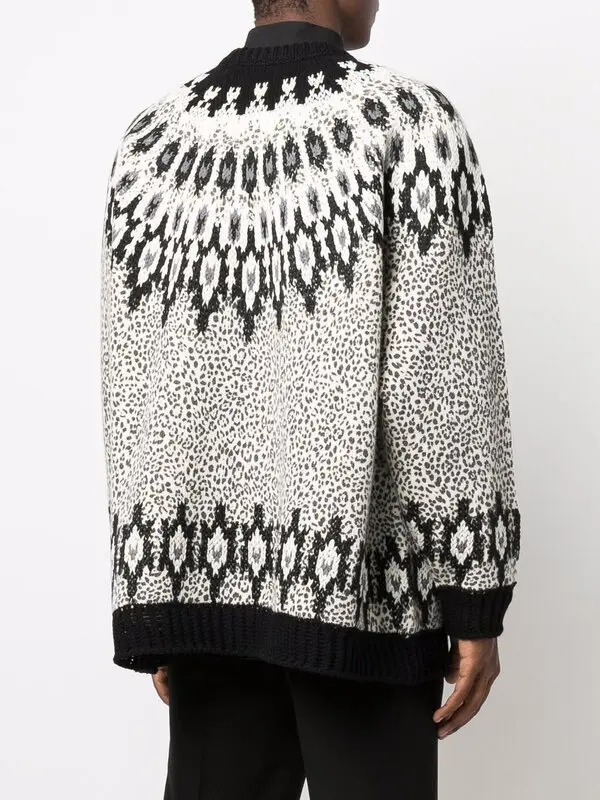 Valentino Garavani Intarsia-pattern Jumper - White