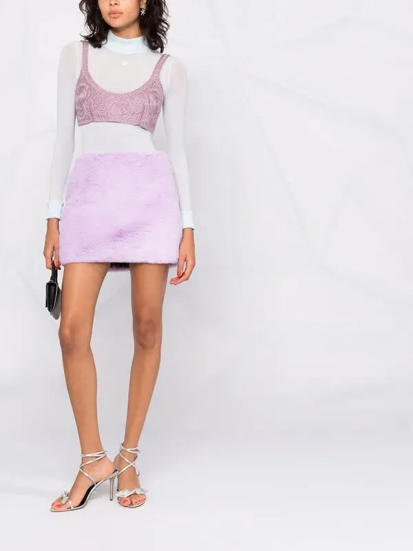 Blumarine Floral-knitted Bralette