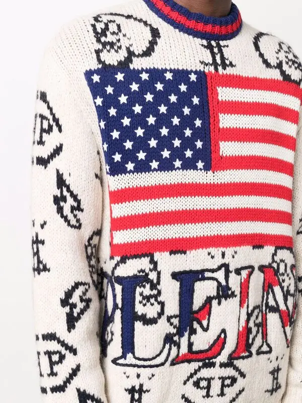 Philipp Plein Usa Flag-print Jumper