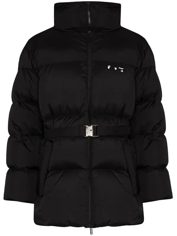 Off-White Hands Off Belted Puffer Down Jacket