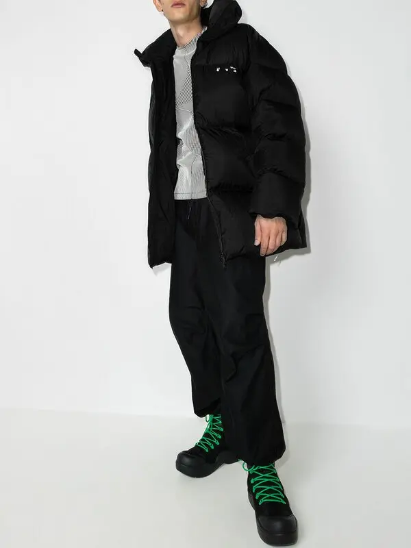 Off-White Hands Off Belted Puffer Down Jacket