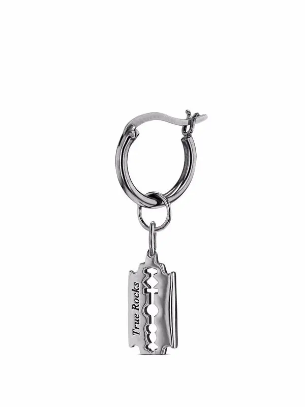 TRUE ROCKS Razor Hoop Earring - Silver