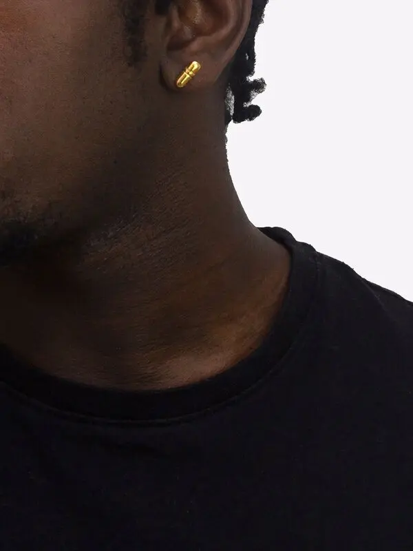 TRUE ROCKS Pill Stud Earring - Gold
