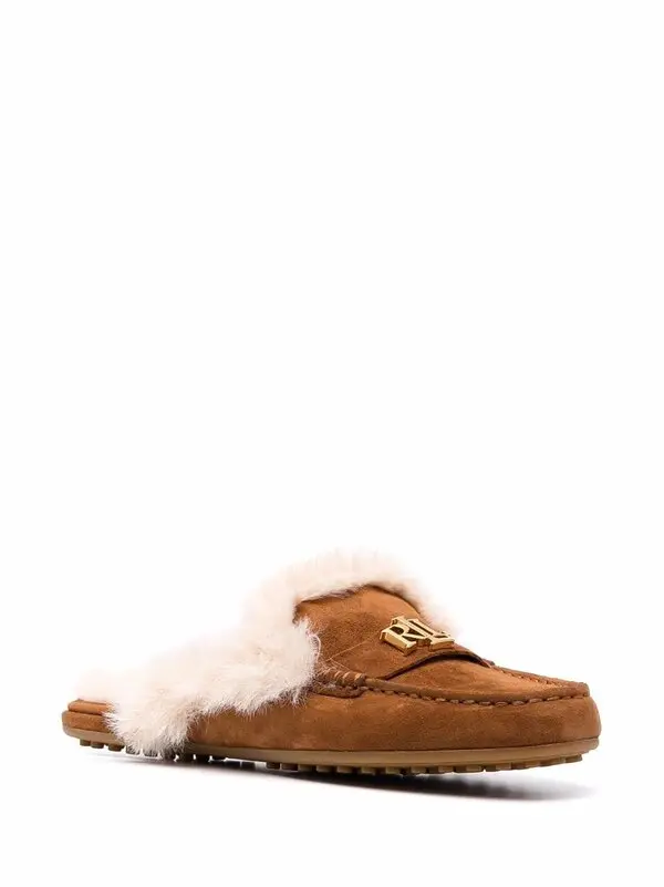 Ralph Lauren Faux Fur-trim Mules