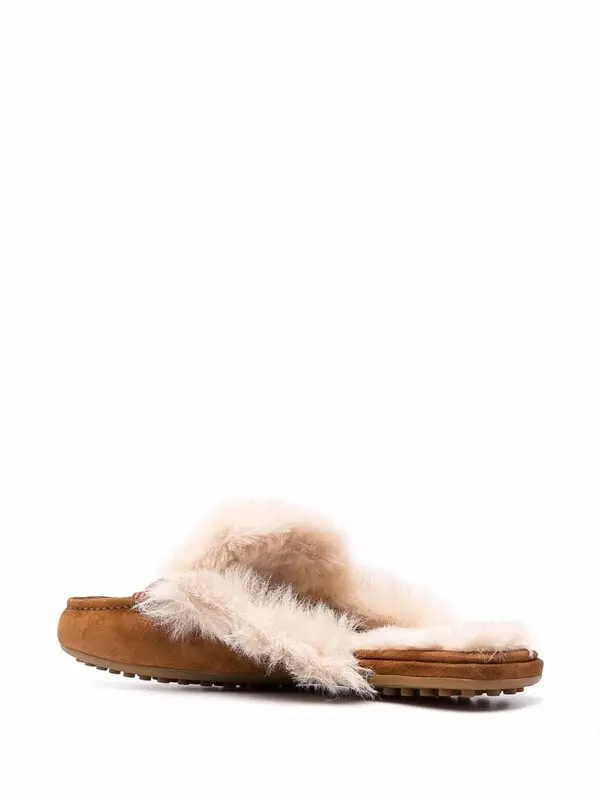 Ralph Lauren Faux Fur-trim Mules