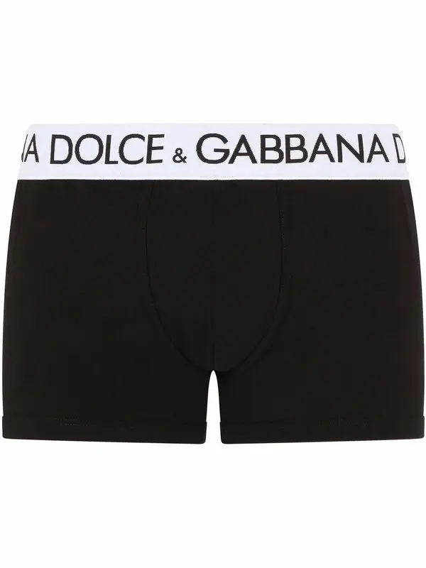 Dolce & Gabbana Logo-waistband Boxer Briefs - Black