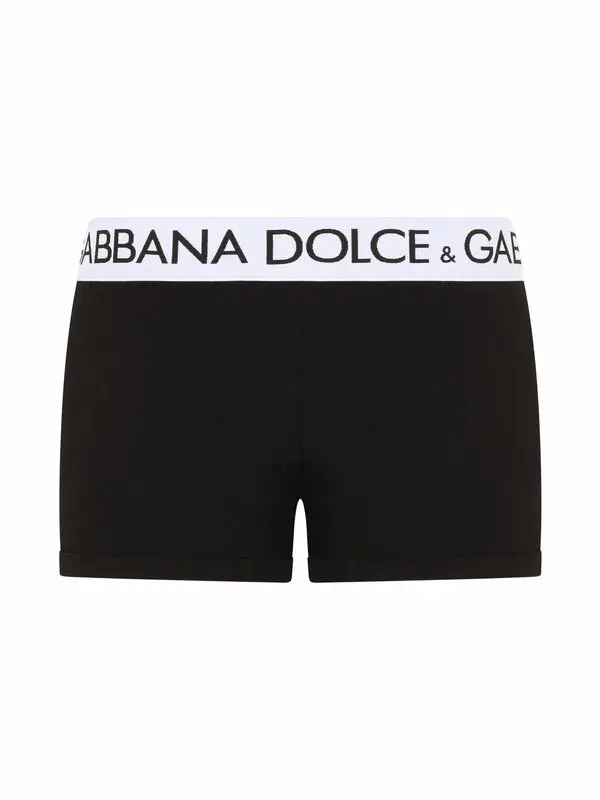 Dolce & Gabbana Logo-waistband Boxer Briefs - Black