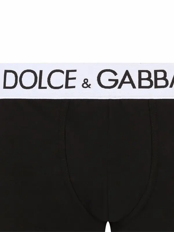 Dolce & Gabbana Logo-waistband Boxer Briefs - Black