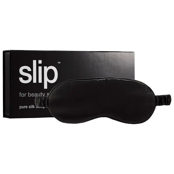 Slip Masque De Sommeil En Soie - Noir