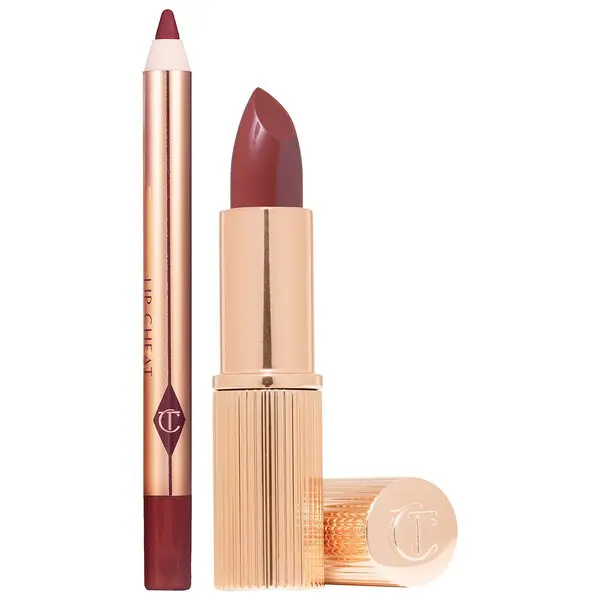 Charlotte Tilbury Mini Lipstick & Liner Set - Pillow Talk Deep
