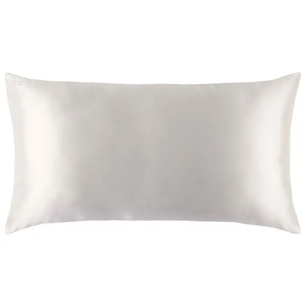 Slip Taie D'oreiller En Soie Très Grand Lit - Blanc